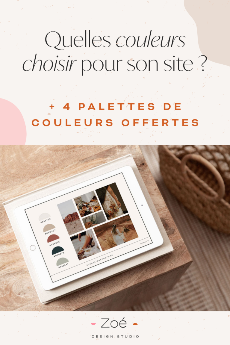 Choisir la palette de couleurs de son site - Zoé design studio