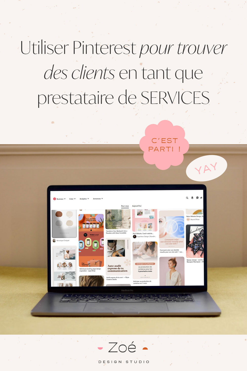 Utiliser Pinterest pour trouver des clients - Zoé design studio